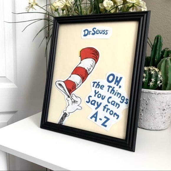Hand Crafted | Wall Decor | Dr Seuss Cat In The Hat Handmade 8x Collage ...